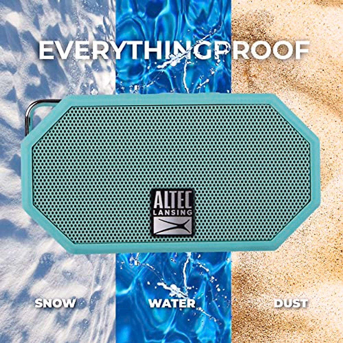 Altec Lansing Mini H2O - Waterproof Bluetooth Speaker, IP67 Certified & Floats in Water, Compact & Portable Speaker for Hiking, Camping, Pool, and Beach