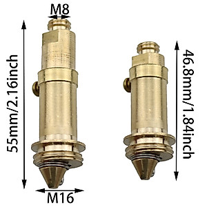 MEETOOT 2pcs Brass Spring Plug/Bounce Valve Basin Waste Easy Pop Up Click Clack Plug Bolt Replacement for Most Sink Barth Tub Basin Drain Stopper, Spring Mechanism