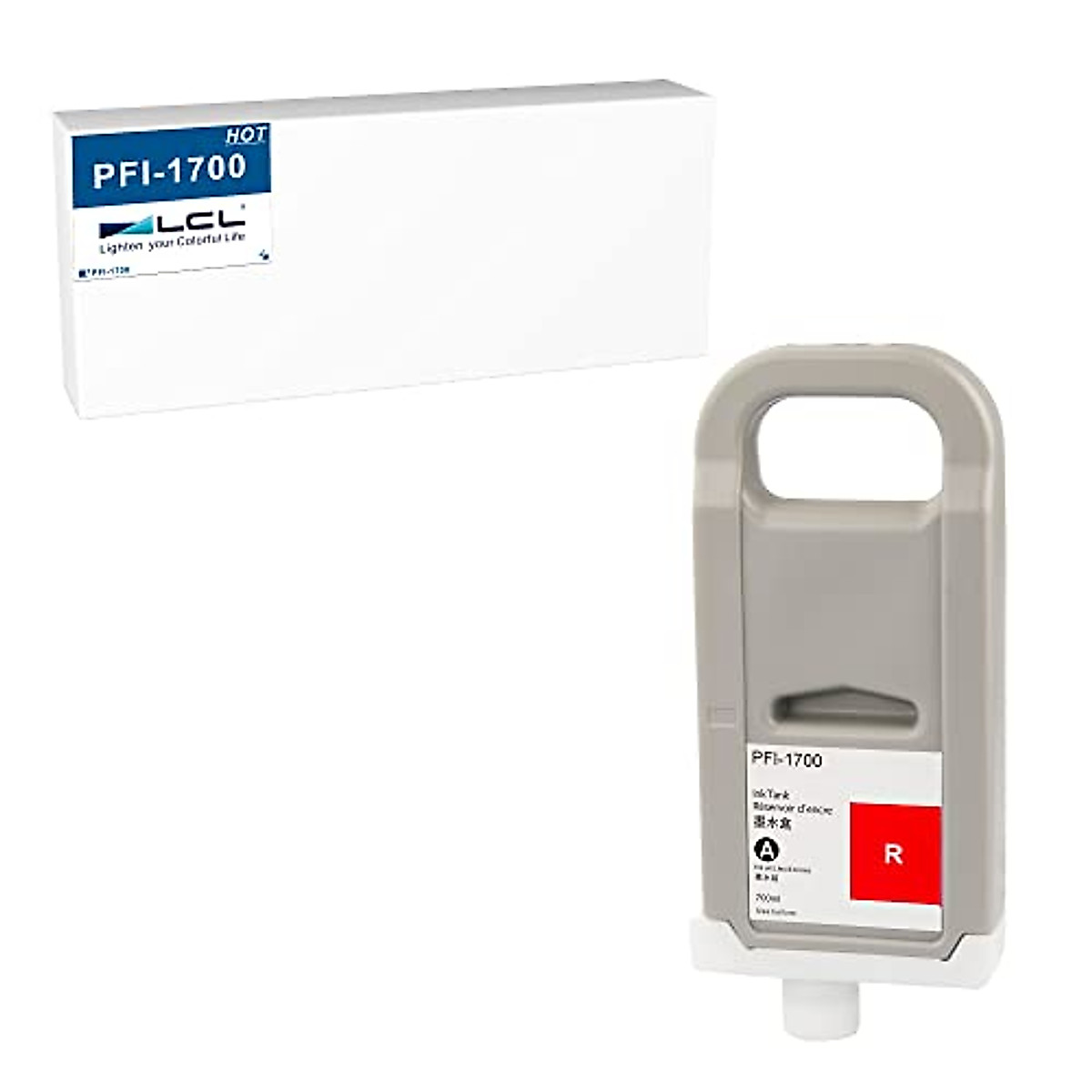 LCL Compatible Ink Cartridge Pigment Replacement for Canon PFI-1700 PFI-1700R 0783C001AA ImagePROGRAF PRO-2000 PRO-4000 PRO-4000S PRO-6000S PRO-4100 PRO-4100S PRO-6000 PRO-6100 PRO-6100S (1-Pack Red)