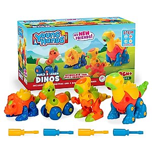 Creative Kids Build & Learn Dinosaur Take Apart Toy Set with Tools Interlocking STEM Educational Building Construction Kit for Preschool, Kindergarten, Boys & Girls Age 3+