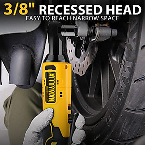 Alloyman 20V Cordless Electric Ratchet Wrench, 450 RPM 3/8 Inch Power Ratchet Wrench Kit with Variable Speed Trigger, 7 Sockets, 1/4" Adapter & 1-Hour Fast Charger