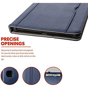 ZoneFoker for Samsung Galaxy Tab A7 10.4 2020 Case, Business Leather Cover, Multi-Angle Viewing Folio Stand Case with Pen Holder Pocket for Galaxy Tab A 7 10.4 SM-T500/T505/T507-(Blue)