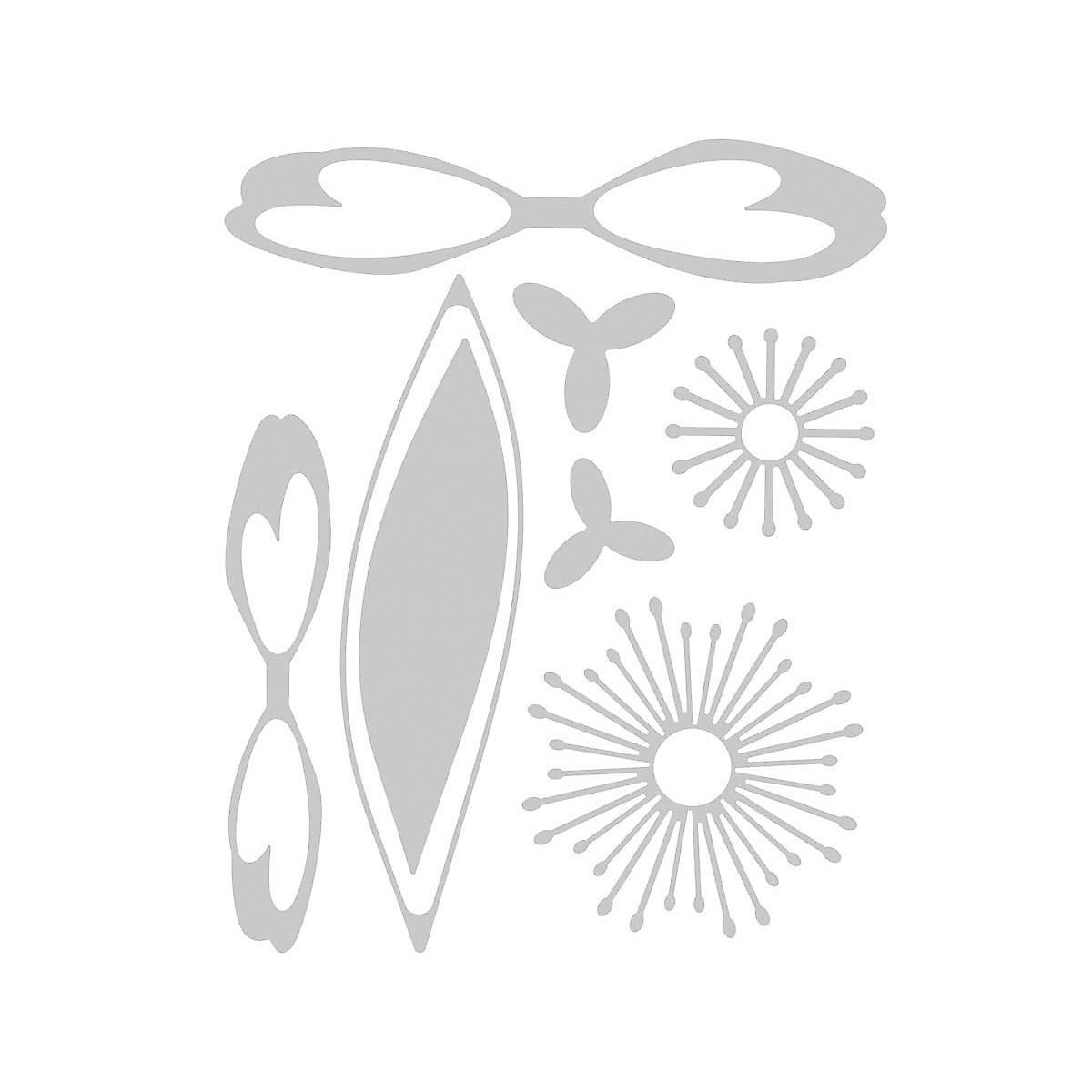 Sizzix Thinlits Die Set 8 Pack Tulip by Jennifer Ogborn, Multicolor