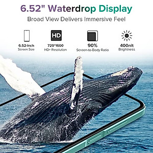 Ulefone Note 14 Unlocked Smartphone - 6.52-inch HD+ Android 12 OS 7GB RAM+16GB ROM 4500mAh Battery 5MP Front Camera 3-Card Slot Glove Mode Supported GPS/Type C Unlocked Mobile Cell Phone (Green)