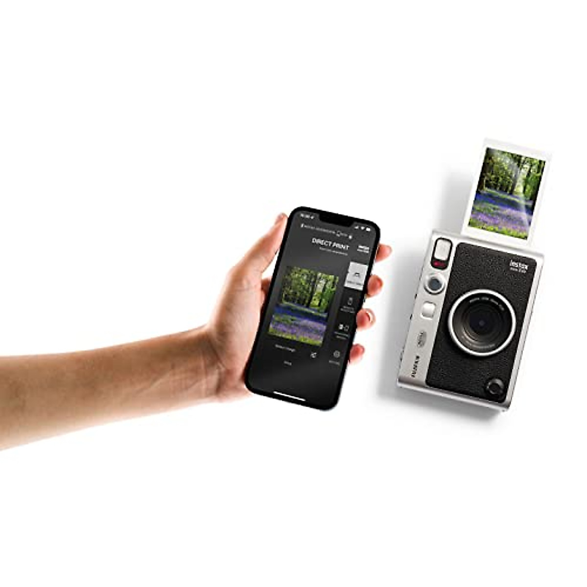 Fujifilm Instax Mini EVO Instant Camera, Compact and Portable Design, Polaroid Cameras for Photography, Built-in Selfie Mirror, Easy to Use Camera for Professional or Beginner (Renewed)