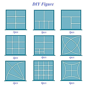 WeFoonLo 8pcs DIY Plastic Drawer Organizer Adjustable Drawer Dividers for Home Tidy Closet, Socks, Underwear, Office School Supplies, Kitchen Utensil Tools (White)