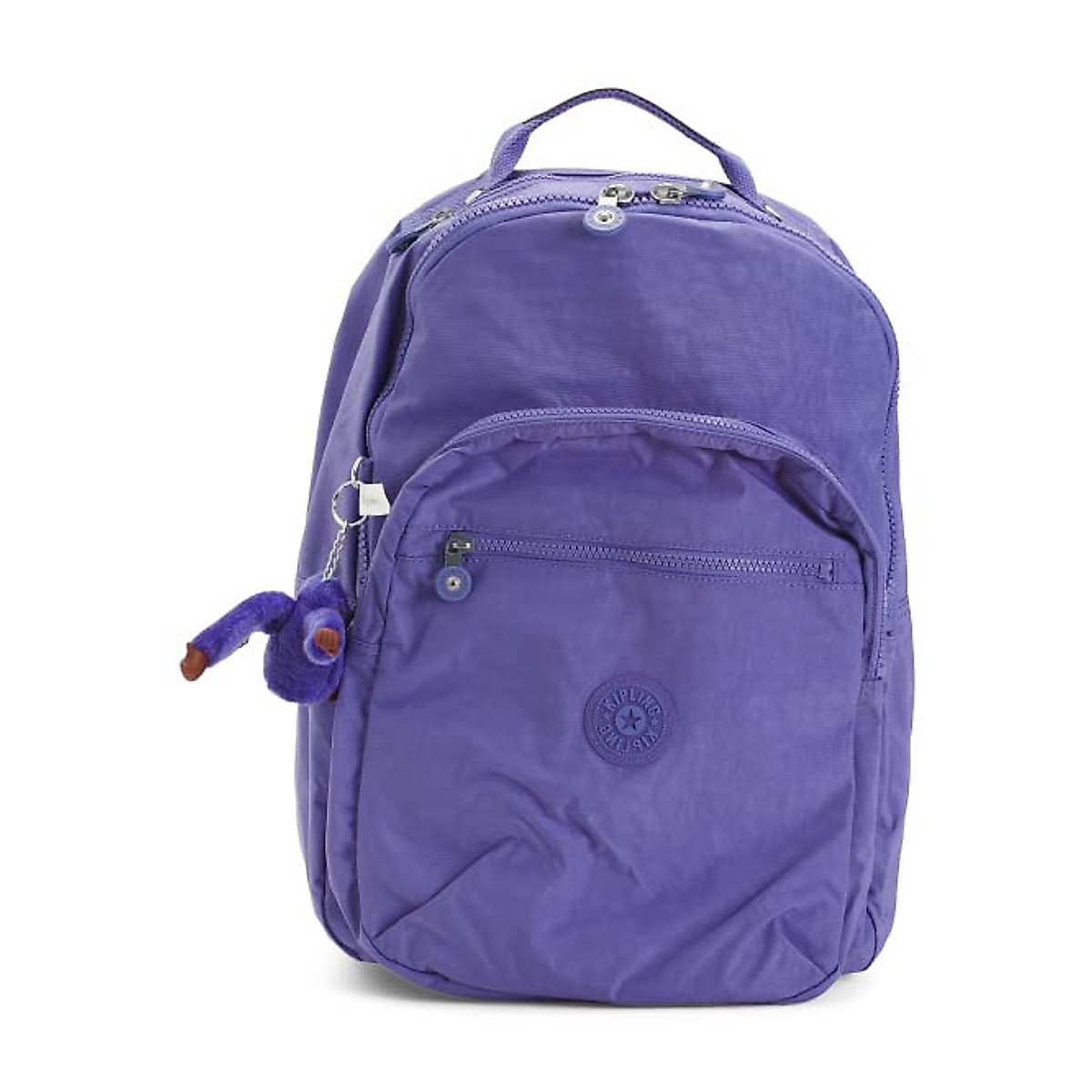 Kipling-Nylon Seoul Large Backpack, Laptop ( EGGPLANT PURPLE)