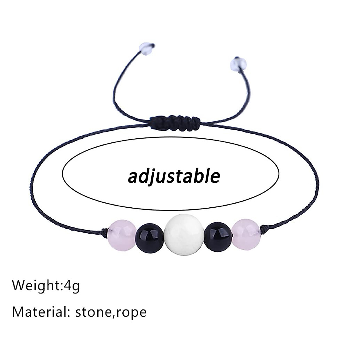 nylry Crystal Healing Stones Bracelets Healing Spiritual Crystal Bracelets for Women Men Amethyst Anxiety Bracelets Empath Protection Bracelet Natural Gemstones Bracelets Jewelry Gifts Pregnancy