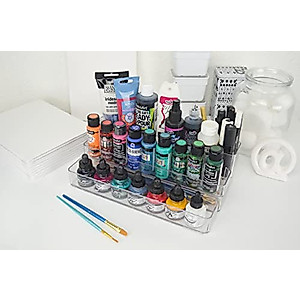 ArtBin 6959AG 2-in-1 Wall and Desktop Organizer, Stadium Wall-Mountable Desktop Organizer, Clear, 1 Organizer