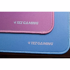 Tez Cables Gaming Oversized Extended Extra Large Blue Mousepad, 3XL (48" x 24" x 0.12"), Waterproof Non RGB Computer Gaming Pad with Anti Slip Rubber Base