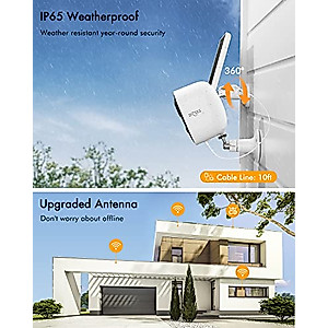 Dzees Solar Powered Security Camera Wireless Outdoor WiFi, 1080P Color Night Vision Outdoor Camera, Wireless Home Security Cameras System with Solar Panel, Spotlight/Alarm, AI Detection, 2-Way Talk