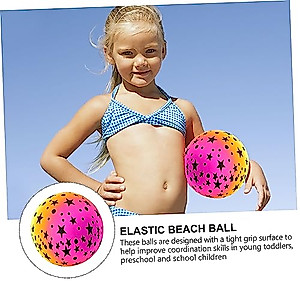 NUSITOU 5 Pcs 22 Bulk Beach Balls Beach Toys for Kids Inflatable Balls for Kids PVC Bouncy Kickball Swimming Pool for Kids Football Water Rainbow Ball Pat The Ball Pool Party Sports Beach