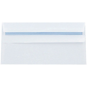 Q-Connect DL Envelope 100 gsm Plain Peel and Seal - White, Pack of 500