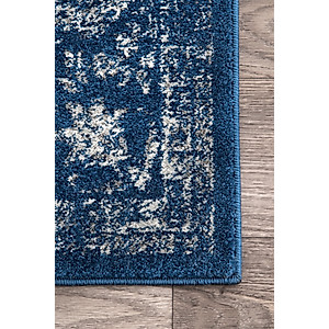 nuLOOM Paisley Verona Vintage Persian Area Rug, 4' x 6', Dark Blue