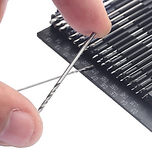 Dophee 20Pcs 0.3mm-1.6mm HSS Mini Micro Twist Precision Drill Bit Set Craft Tool + Case