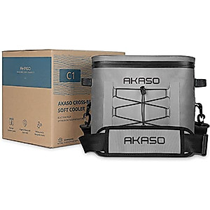 AKASO Soft Cooler Bag 24 Cans Portable Insulated Cooler Bags for Men Reusable Leakproof Lunch Cooler Bags for Camping,Beach,Travel,Golf,Picnic,Boating,Fishing,Outdoor