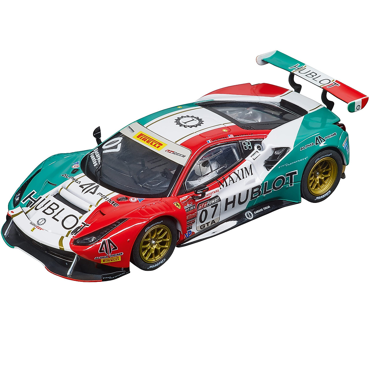 Carrera 27683 Ferrari 488 GT3 Squadra Corse Garage Italia No.7 1:32 Scale Analog Slot Car Racing Vehicle for Carrera Evolution Slot Car Race Tracks