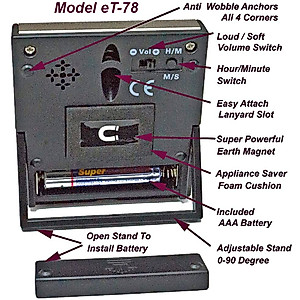 eTradewinds Elegant Digital Kitchen Timers 2 Pack Bundle Featuring Stainless Steel Models eT-78 and Model eT-24, Auto Shutoff Auto Memory