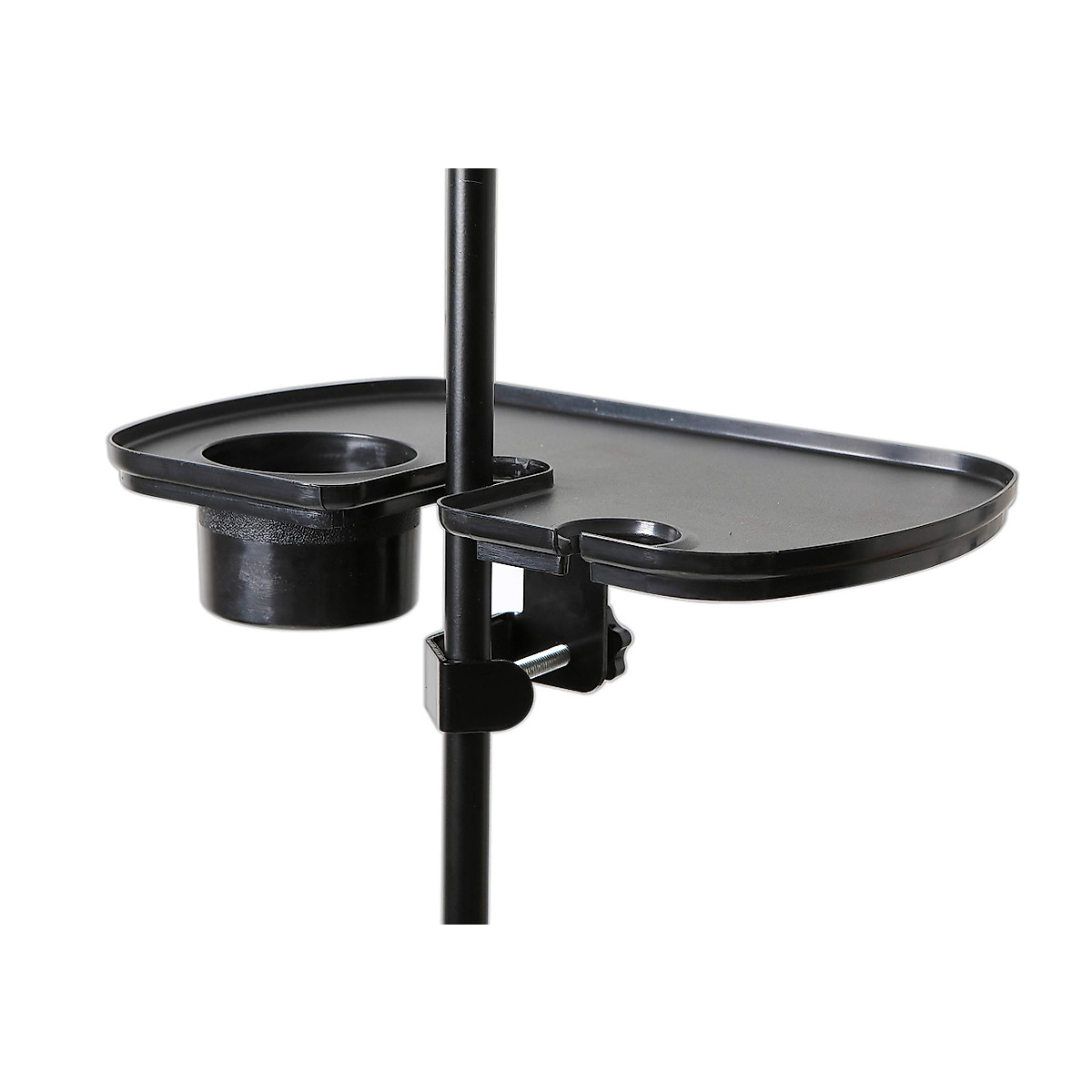 Auhafaly Plastic Microphone Stand Tray Stage Concert Performance Vocal Guitar Accessory with Drink Holder and Microphone Holder (Deluxe)