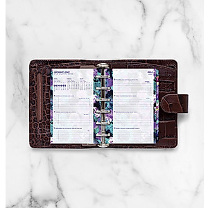 Filofax Pocket Illustrated Floral Week on 2 Pages 2022 Diary Pack, 22-6321