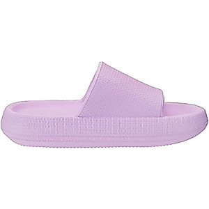 Joomra Womens Shower Slides Slippers Massage Foam Cushioning Bathroom Sandals Open Toe Pool Beach Ladies Outdoor Non Slip Soft Thick Sole Female Sandles Purple 37-38