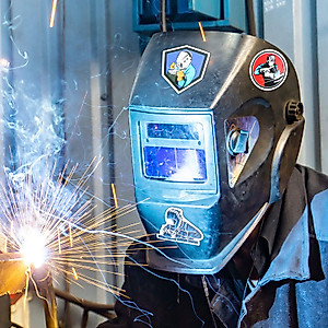 100 Pieces Welding Stickers Hard Hat Stickers Welding Stickers Decals, Tool Box Stickers Funny Stickers for Helmet Welding Construction Worker Lineman Oilfield Electrician Decals