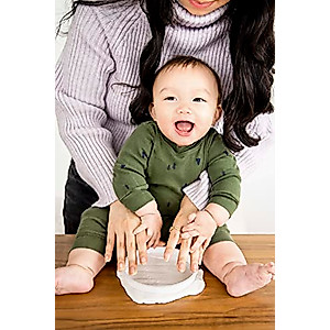 Tiny Ideas Baby's Handprint or Footprint Christmas Ornament, Easy No-Bake Keepsake Kit, Creative Holiday Gift for New and Expecting Parents, Clay