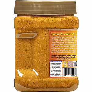 Rani Curry Powder Mild (10-Spice Authentic Indian Blend) 1lb (454g) PET Jar ~ All Natural | Salt-Free | NO Chili or Peppers | Vegan | No Colors | Gluten Friendly | NON-GMO | Kosher | Indian Origin