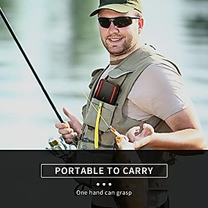 TRUSCEND Fishing Tackle Box Organizer and Storage, Waterproof Plastic Ice Fishing Lure Box, Small Bulk Saltwater Fishing Tackle Box Container for snacks with Adjustable Dividers, Fishing Gifts for Man