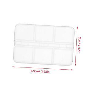 EXCEART 10pcs Nail Art Storage Box Nail Charm Storage Boxes Art Supply Organizer Manicure Case Small Craft Organizers Jewelry Container Rhinestones Holder Plastic Bead Box Strip