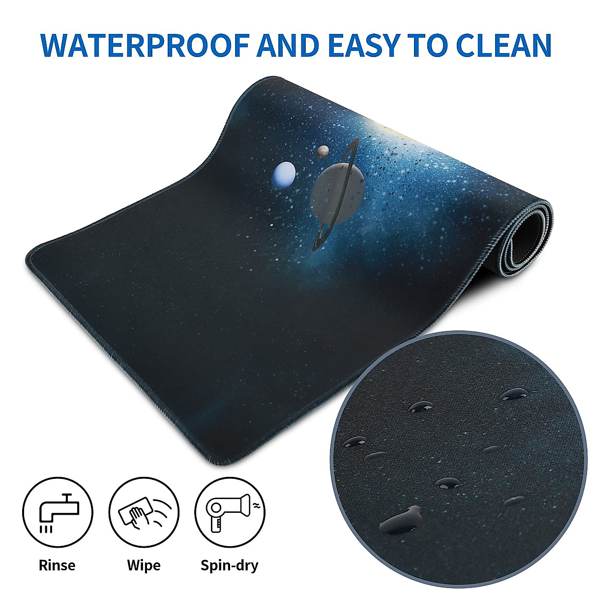 Full Desk Mat, Mouse Pad Keyboard Pad Desktop Accessories Home School College Decor Supplies Pretty Mousepad Big Computer Office Essentials Women Boys XL