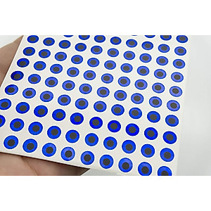 Fishing Lure Eye 2D Flat Eye Fishing Eyes 2D Holographic Lure Eyes Making Fly Tying Fake Fish Eyes DIY Lifelike Realistic Artificial Holographic Fake Eyes 2D Blue 2MM-330 PCS