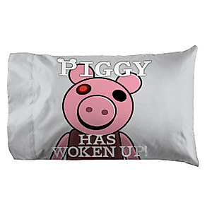 Jay Franco Piggy Join Us Twin Size Sheet Set - 3 Piece Set Super Soft and Cozy Kid’s Bedding - Fade Resistant Microfiber Sheets (Official Piggy Product)