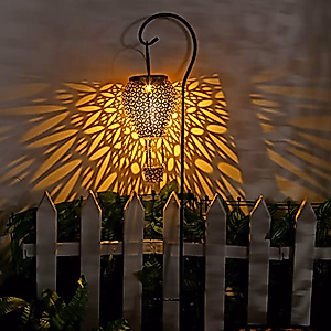 LED Solar Light Hollow Wrought Iron Air Balloon Lawn Stakes Lamp Waterproof Outdoor Landscape Garden Lamp Yard Art for Home Courtyard Decoration