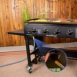 Aekops 5249 Propane to Natural Gas Conversion Kit for Blackstone 28"/36" Griddle, 10 FT 3/8" ID Natural Gas Hose With 3/8" Female Flare Fitting for Tailgater, Rangetop Combo & Burner Stove, 1/2 PSI