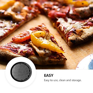 DOITOOL 1PCS Round Pizza Pan Nonstick 11 Inch Pizza Pan with Holes,Pizza Baking Pan for Oven Baking Supplies (Black,28x28x1cm)