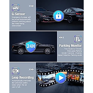 OMBAR Dash Cam Front and Rear 4K/2K/1080P+1080P 5G WiFi GPS, Dash Camera for Cars with Free 64G SD Card, Dual Dash Cam with WDR Night Vision, 24h Parking Mode,170°Wide, G-Sensor, Loop Recording, APP