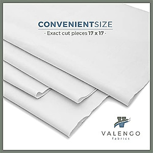 VALENGO Lint Free 100% Cotton New Rags for Dust Cleaning, Soft Tshirt Rags for Cast Iron, Staining Wood, Shoe Polish Cloth Bag, 17”x17”- (7 Pack)