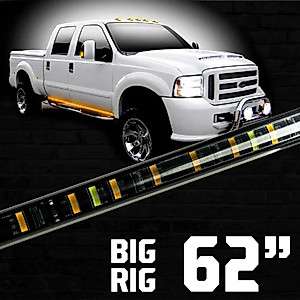 Recon 26414 62" Big RIG LED Side Mounted Running Light Kit in Amber - Fits All Extended & Quad Cab Trucks