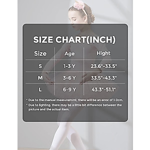PUPIU Toddler Tights Ballet Tights for Girls Pantyhose School Uniform Dance Tights Light Green S