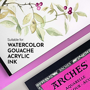 Arches Watercolor Paper 140 lb. Hot Press 12 Sheet Pad 9x12"