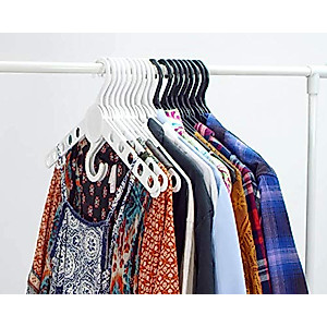Wing Smart Hanger, Fits Adult & Kid Clothes Sizes, Space Saving & Multi Hanging, 10 Pack Black