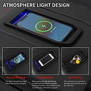 Xipoo Wireless Charger Compatible with Chevy Silverado GMC Sierra Wireless Charger Wireless Phone Charging Pad Replacement for 19-21 Chevy Silverado Accessories (Fit Full Console Upgraded, 2019-2021)