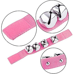 Jingle Bells, Augshy 20 packs Christmas Wrist Jingle Bells, 10 Colors Christmas Hand Bells, Classroom Music Jingle Bells for School and Party Favors