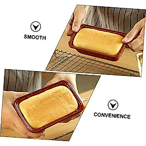 KICHOUSE Loaf Pan Nonstick Tools Bakeware Pans Stick Baking Oven Supply Accessory Inch Mini Pan Mold Toasting for Bakery Steel Non Loafs Home Wear- Reusable Molds Pullman Bread Pan