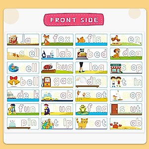 SpringFlower See & Spell Matching Letter Game for Preschool Kindergarten Kids,Learning Educational Toy,Toddler Learning Activities,CVC Word Builders for 3 4 5 6 Years Old Boys and Girls,80Pcs