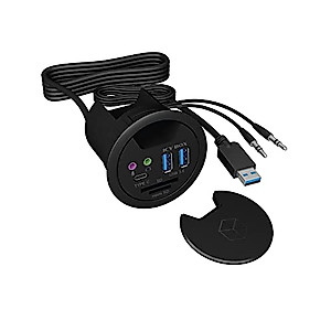 Icy Box Black Black Mit Audio EIN- und Ausgang