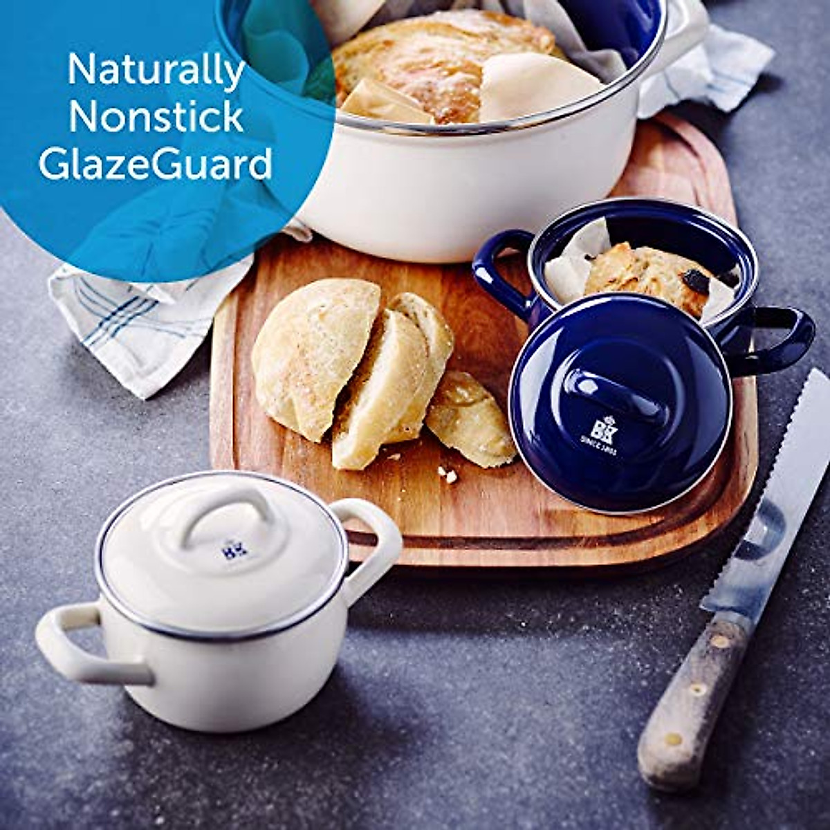 BK Carbon Steel Mini Dutch Oven, 2-Cup, Cream (CC003132-001)