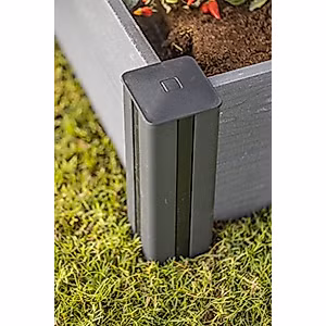 Keter Vista Modular Raised Garden Bed Durable Outdoor Planter for Vegetables Flowers, Herbs, and Succulents, Brown