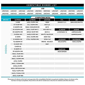 LUXRITE A19 LED Light Bulbs 100 Watt Equivalent Dimmable, 3500K Natural White, 1600 Lumens, Enclosed Fixture Rated, Standard LED Bulbs 15W, Energy Star, E26 Medium Base - Indoor and Outdoor (4 Pack)